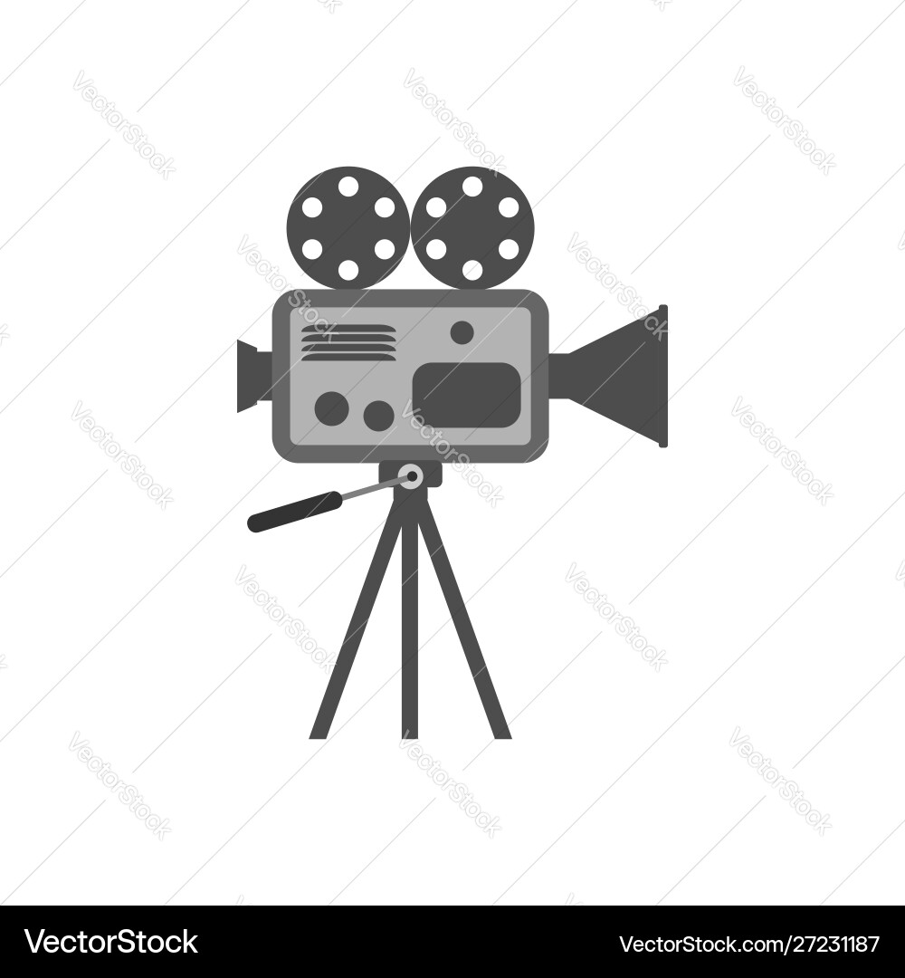 Retro movie projector icon Royalty Free Vector Image