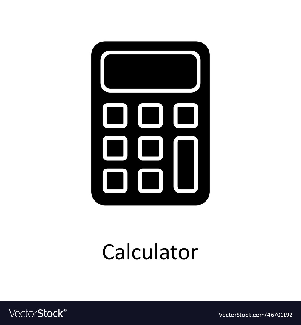 Calculator solid icons simple stock illu Vector Image