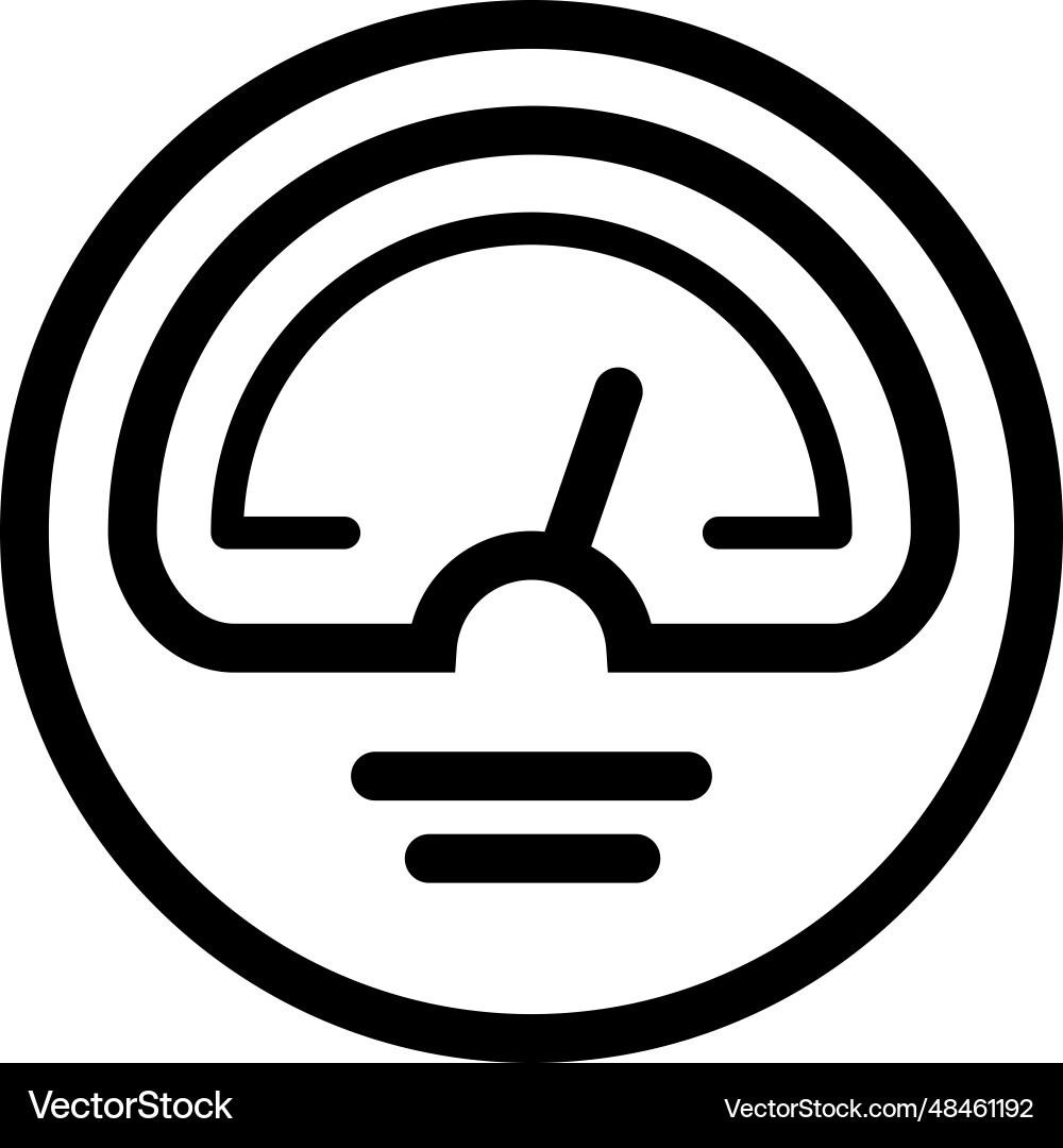 Car speedometer icon speed measurement line Vector Image