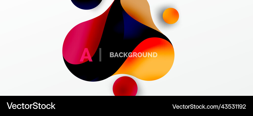 Flowing geometric shapes minimalist abstract Vector Image