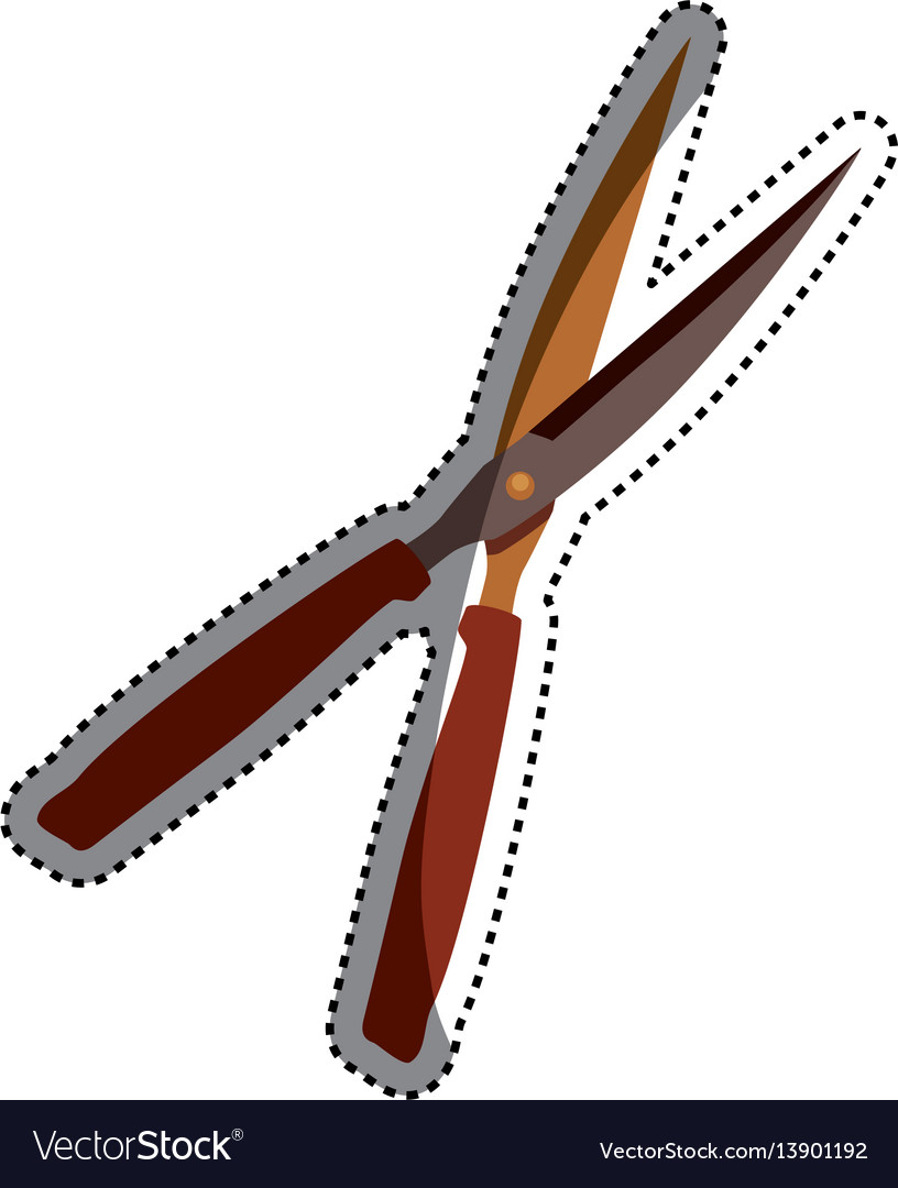 Pruning shears gardening tool Royalty Free Vector Image