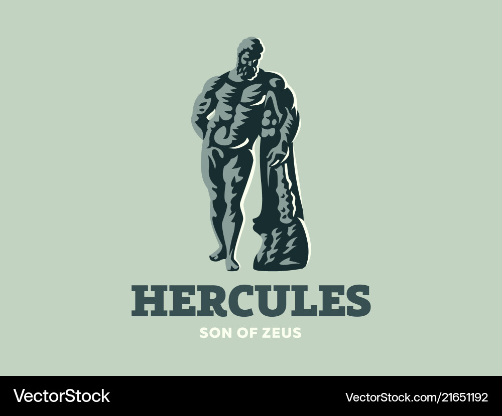 Statue of hercules Royalty Free Vector Image - VectorStock