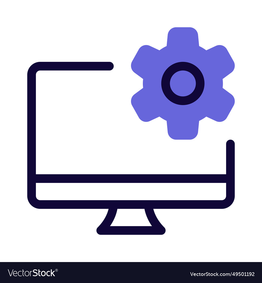 Using configuration tool to updatedesktop Vector Image