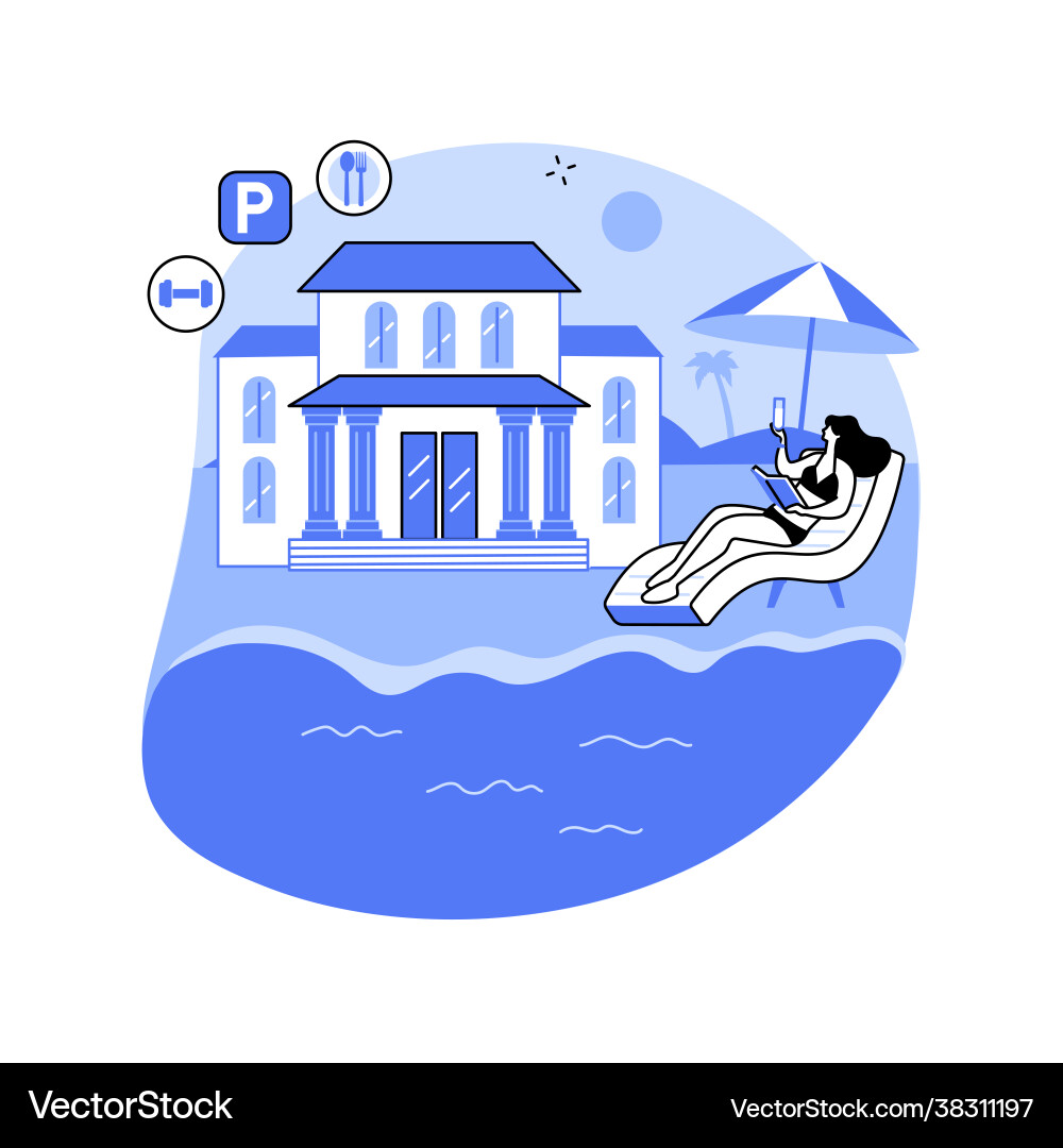 All-inclusive hotel abstract concept Royalty Free Vector