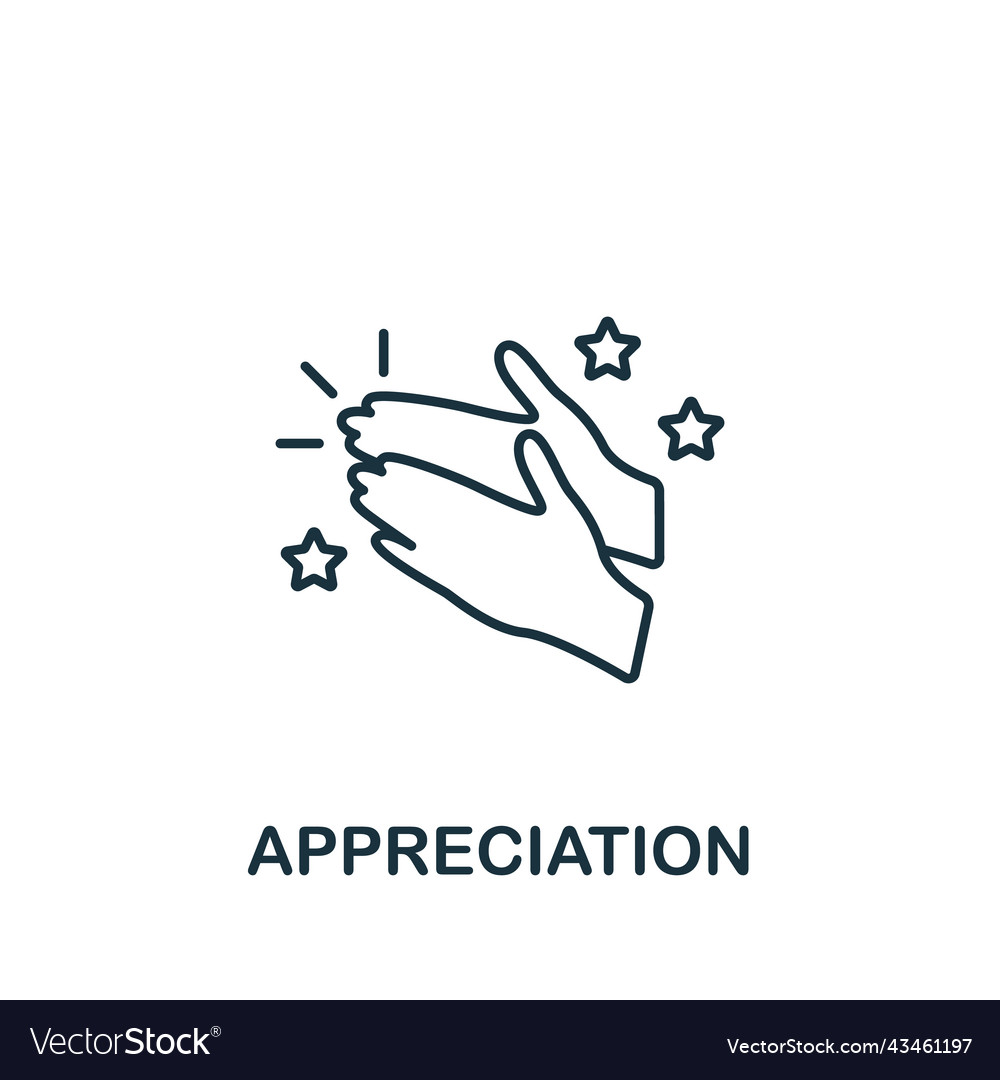 Appreciation icon monochrome simple accounting Vector Image Appreciation icon monochrome simple accounting Vector Image