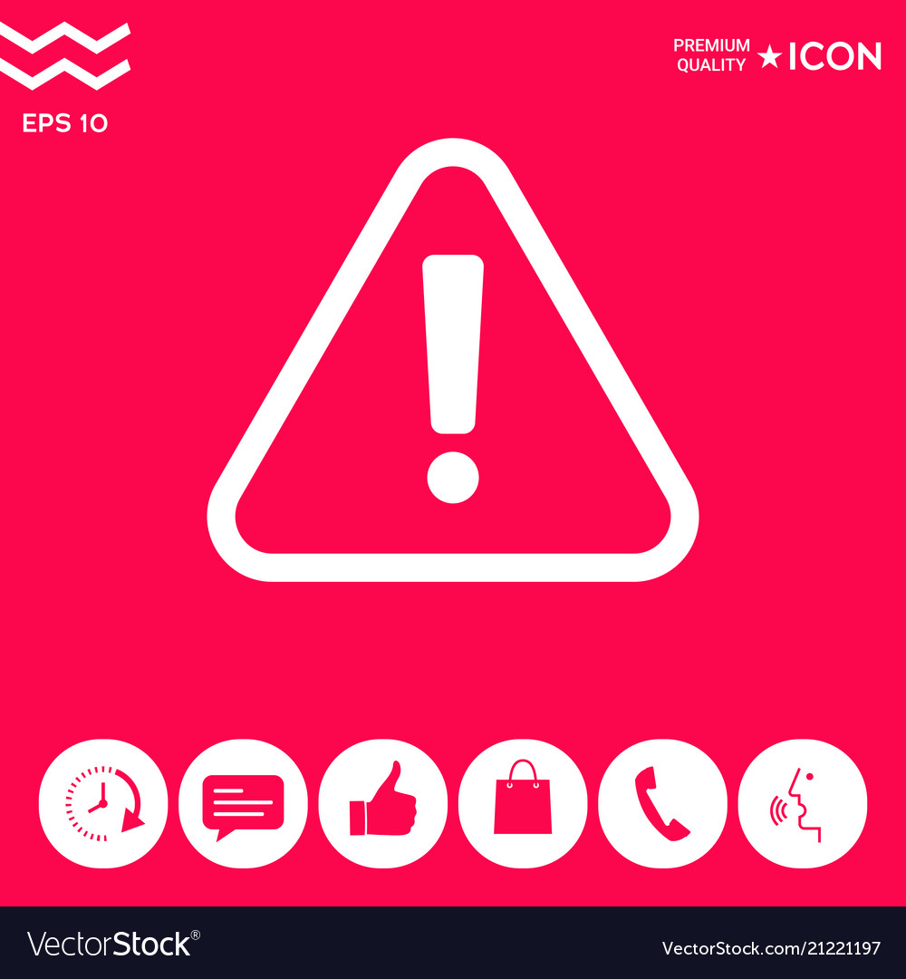 Attention icon symbol Royalty Free Vector Image