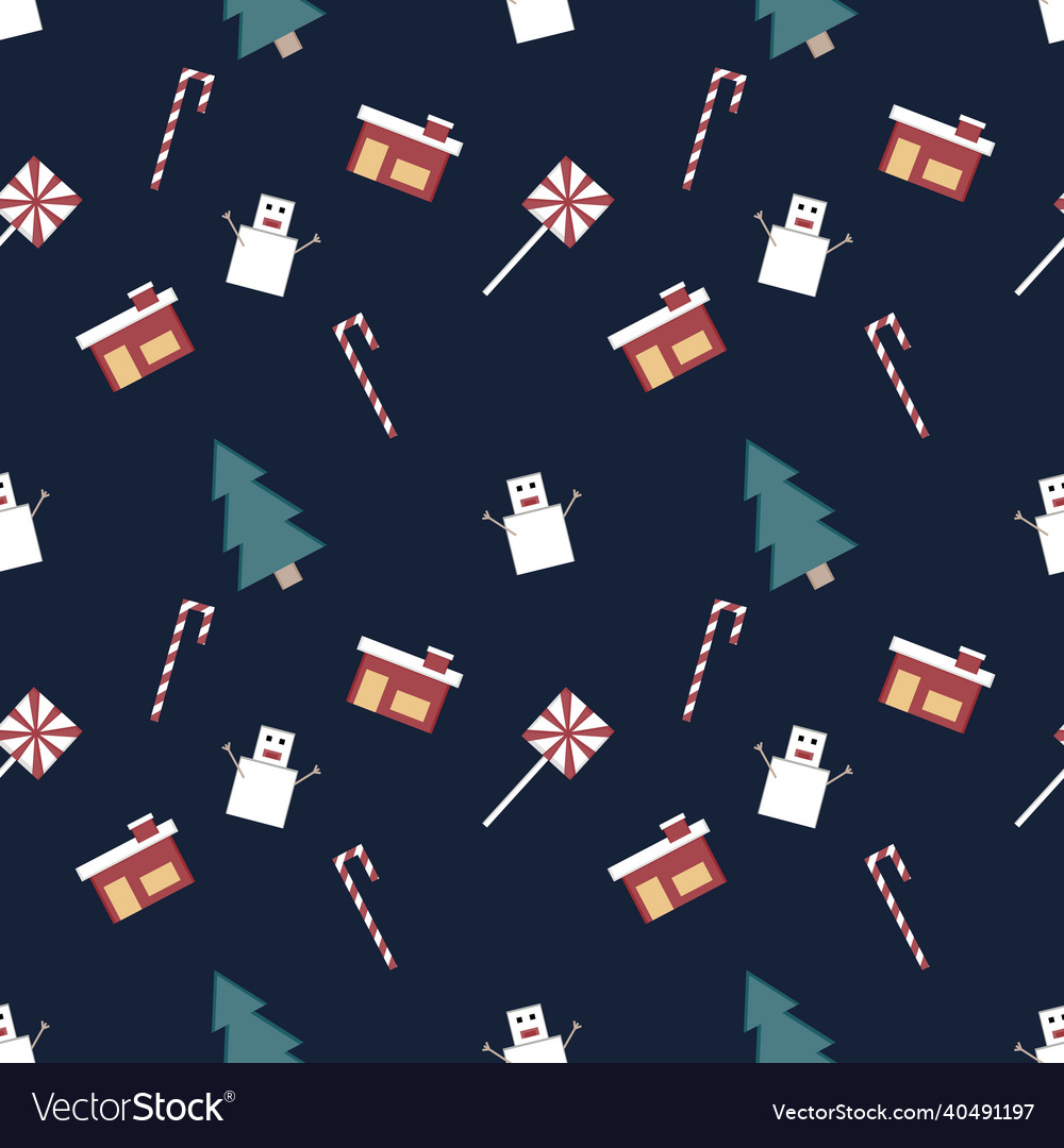 Christmas repeat pattern created with sharp Vector Image