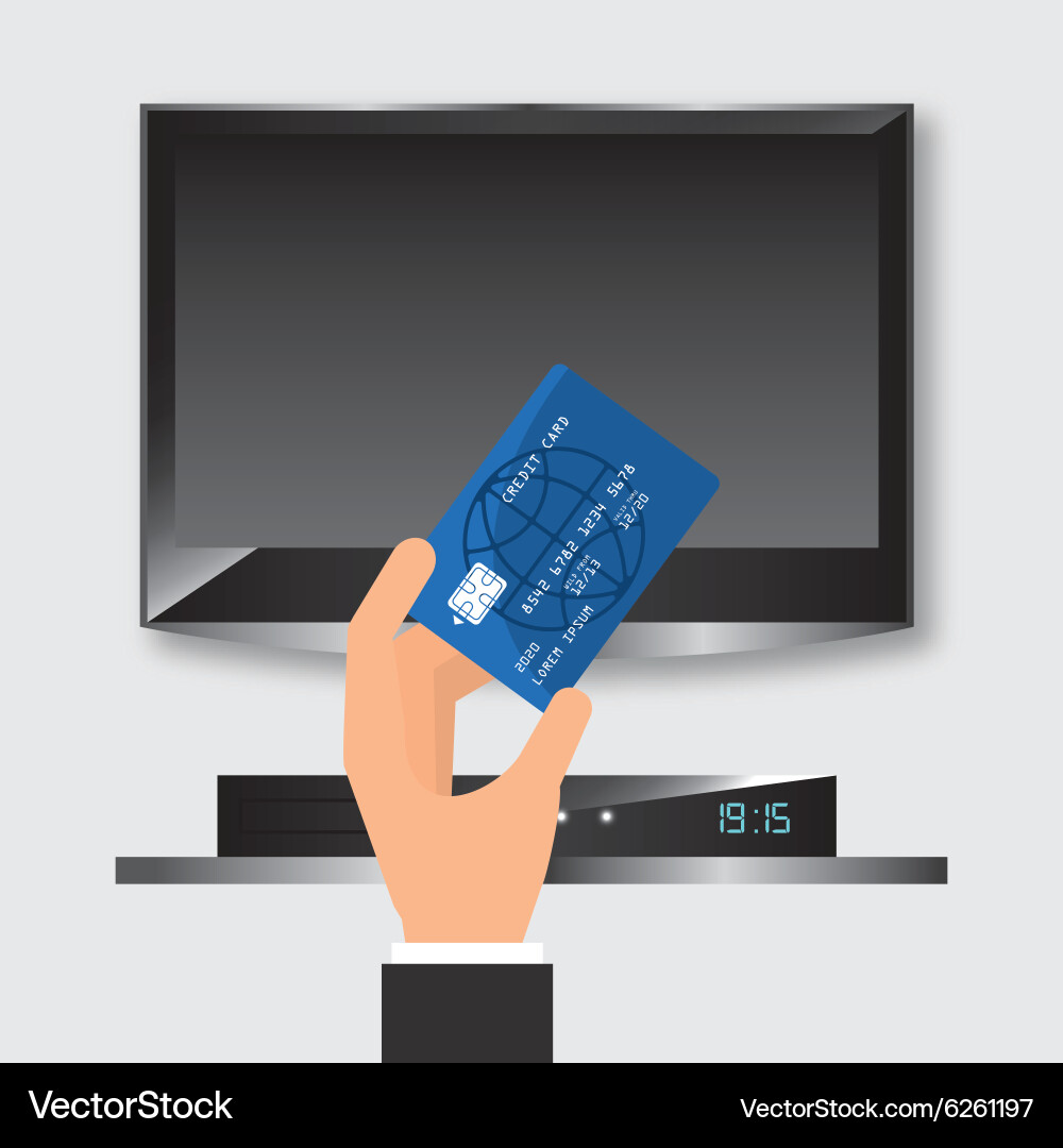 Credit card purchases Royalty Free Vector Image