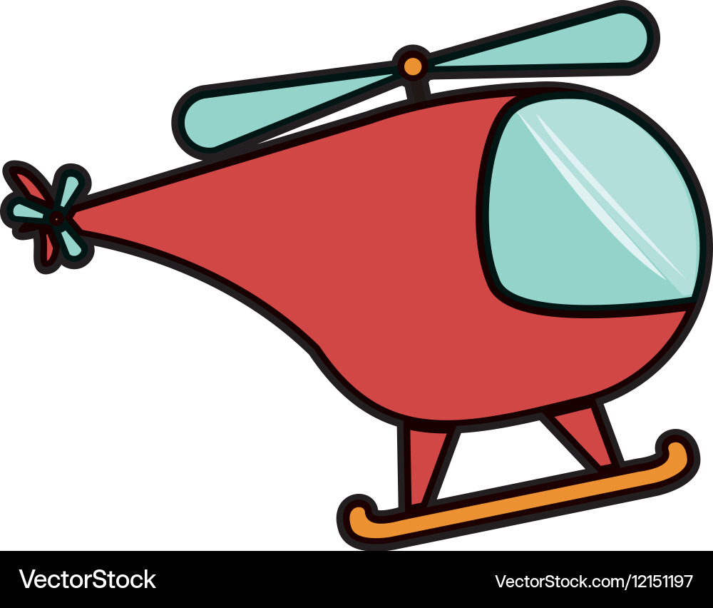 Isolated toy helicopter design Royalty Free Vector Image