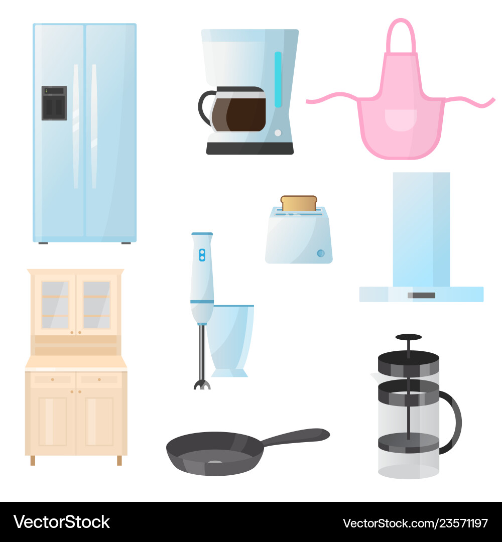 Kitchenware crockery cutlery Royalty Free Vector Image