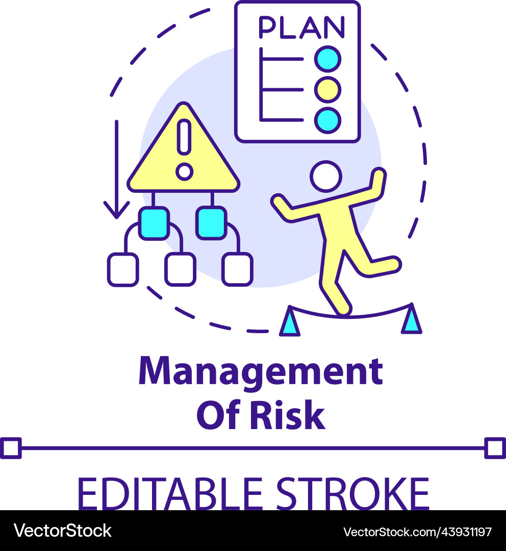 Management of risk concept icon Royalty Free Vector Image