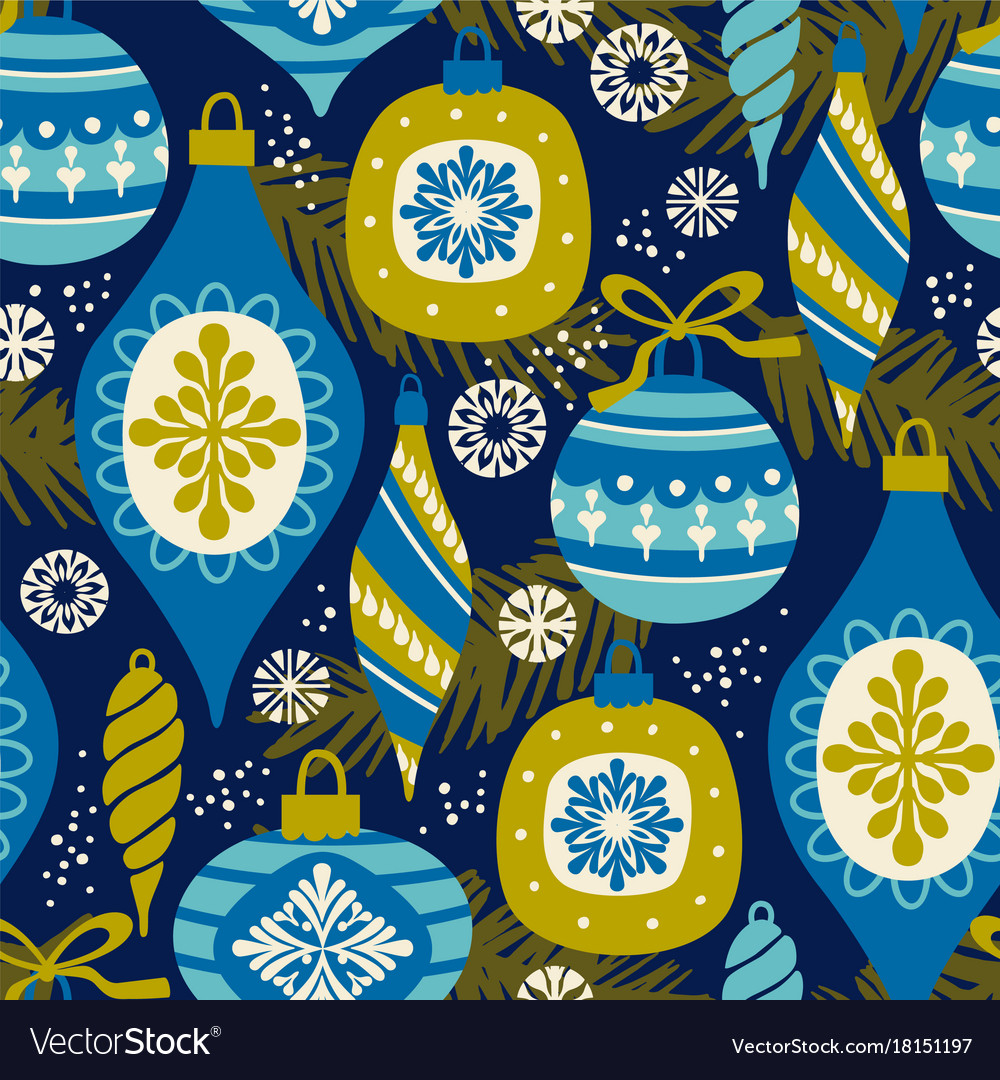 Seamless pattern with new year Royalty Free Vector Image