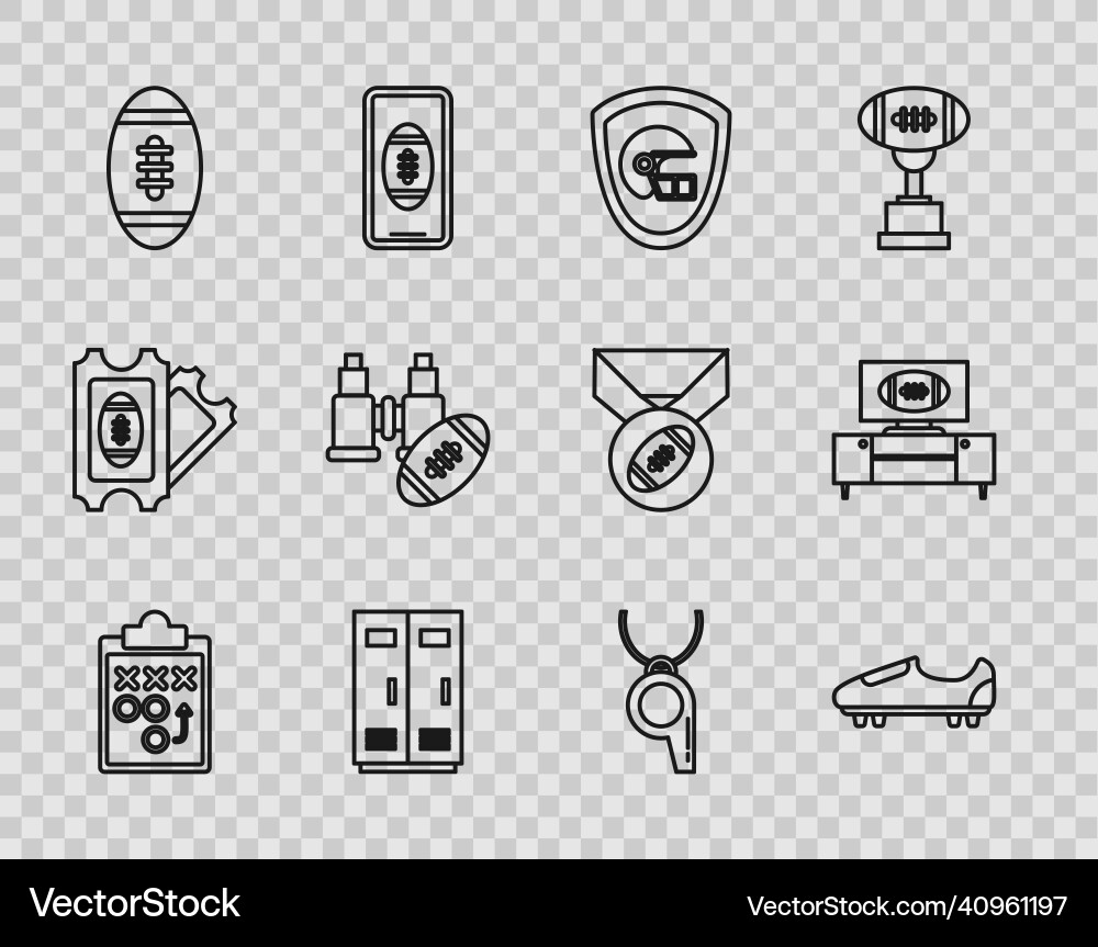 Set line planning strategy concept american Vector Image