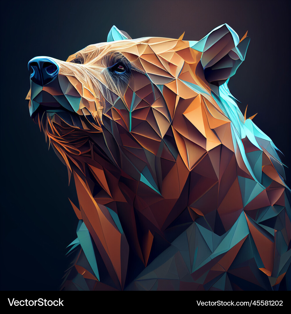 A modern depiction of bear Royalty Free Vector Image