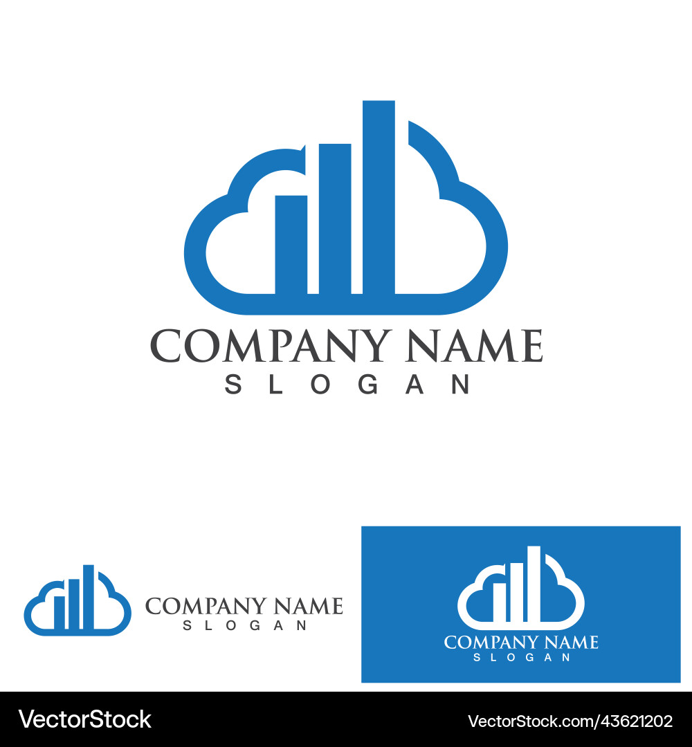 Cloud template Royalty Free Vector Image - VectorStock