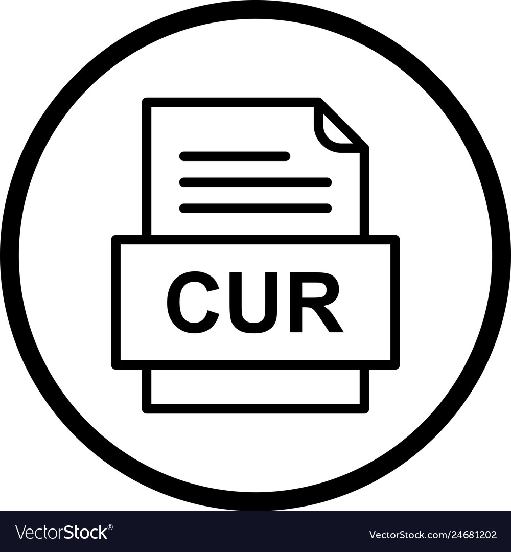 Cur File Document Icon Royalty Free Vector Image 