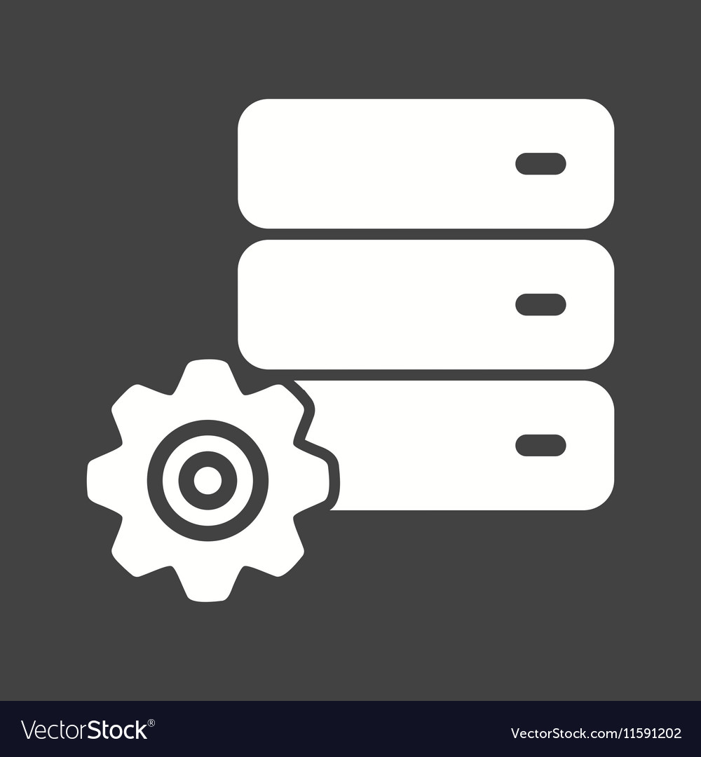 Database settings Royalty Free Vector Image - VectorStock