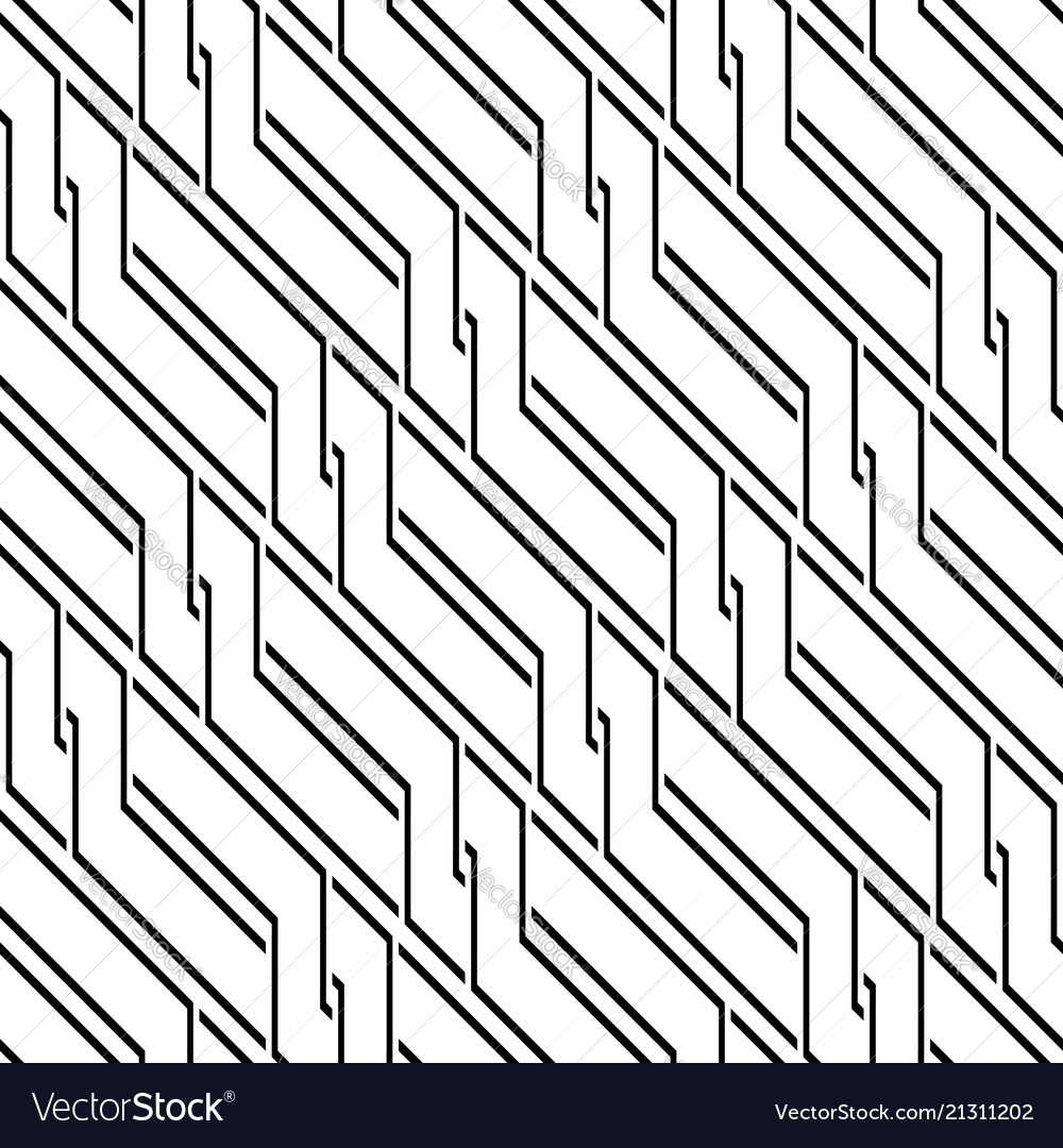 Design seamless monochrome zigzag pattern Vector Image