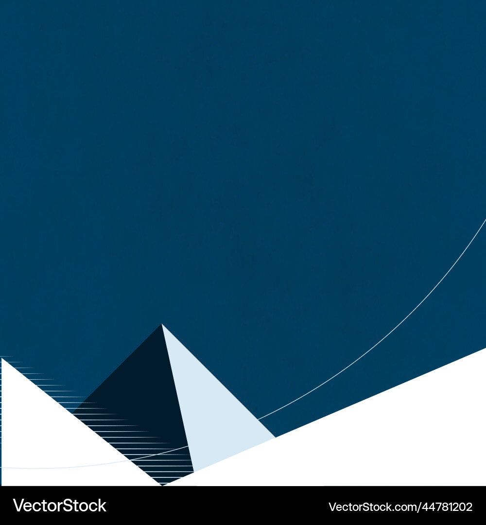 Dull color pyramid simple poster aesthetics Vector Image