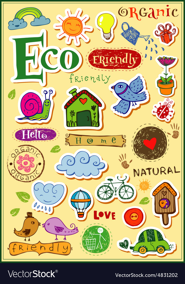 Earth elements set Royalty Free Vector Image - VectorStock