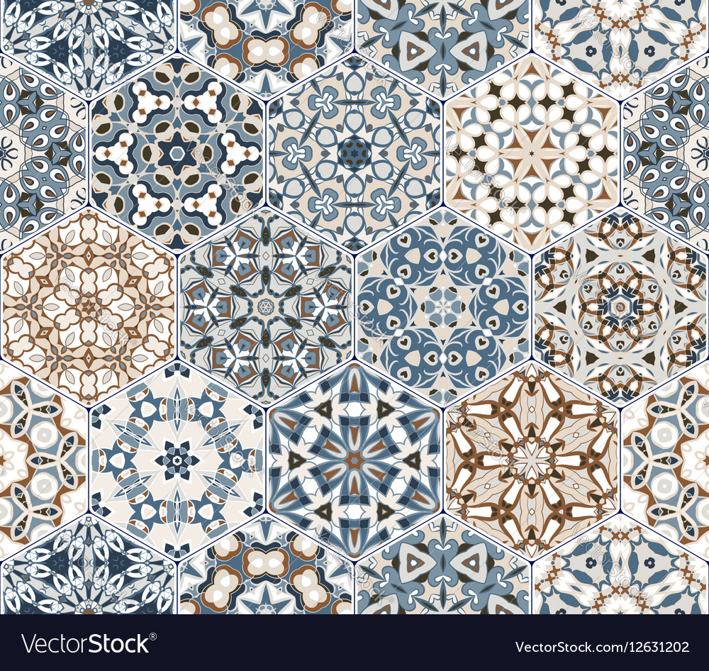 Eastern seamless pattern tiles Royalty Free Vector Image