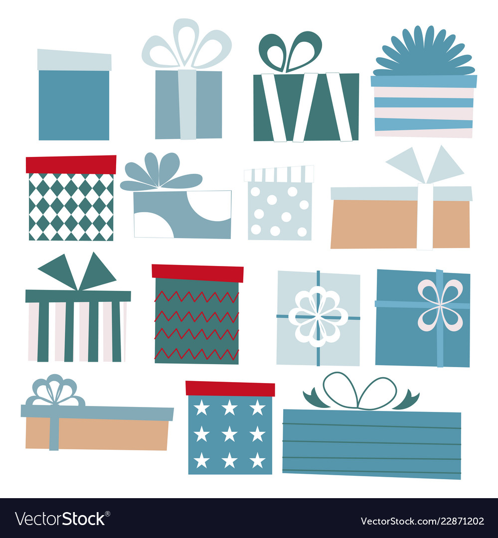 Gift boxes set Royalty Free Vector Image - VectorStock