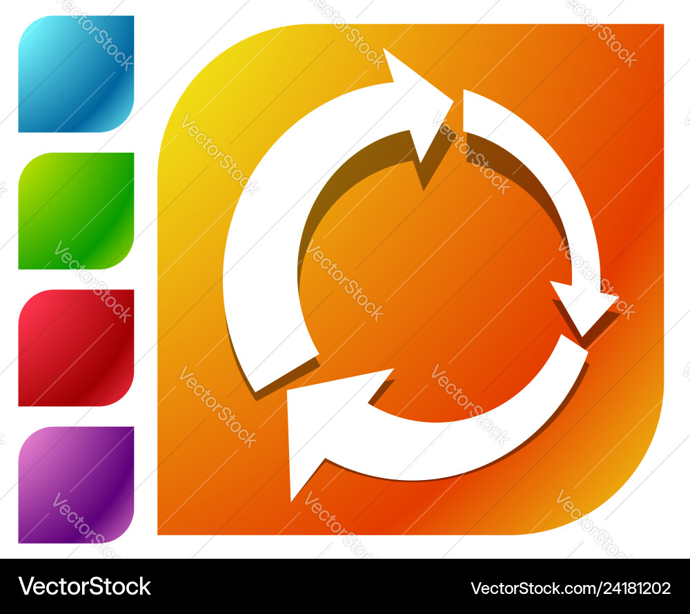 Icon with circular arrow - revise centrifuge Vector Image