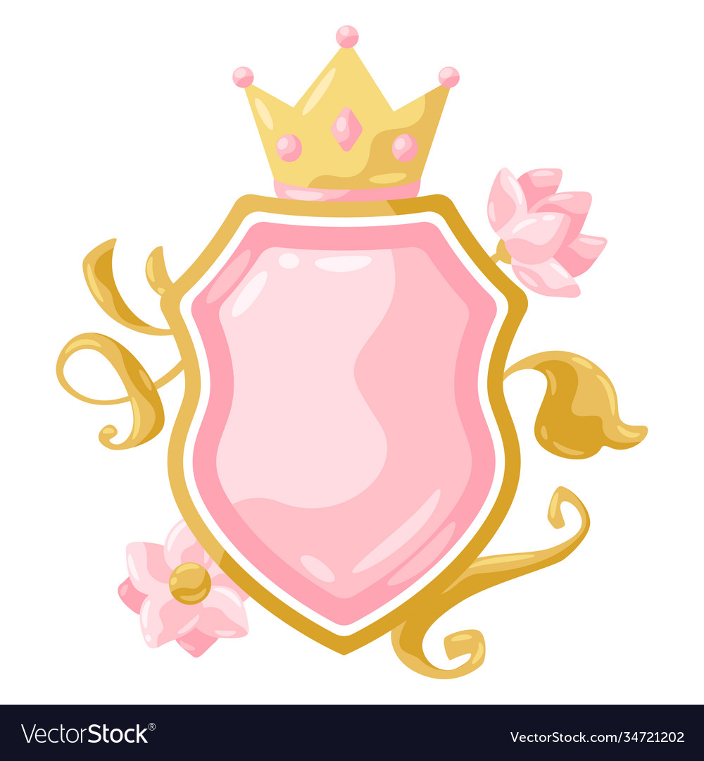 Princess shield Royalty Free Vector Image - VectorStock