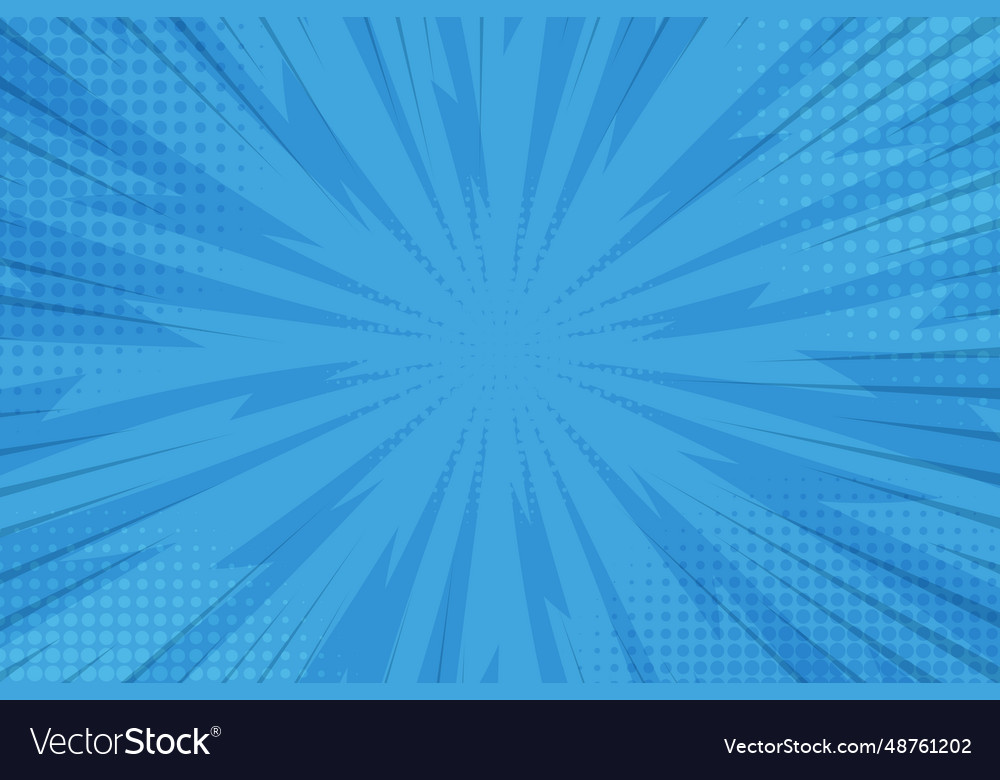 Retro comic blue background Royalty Free Vector Image
