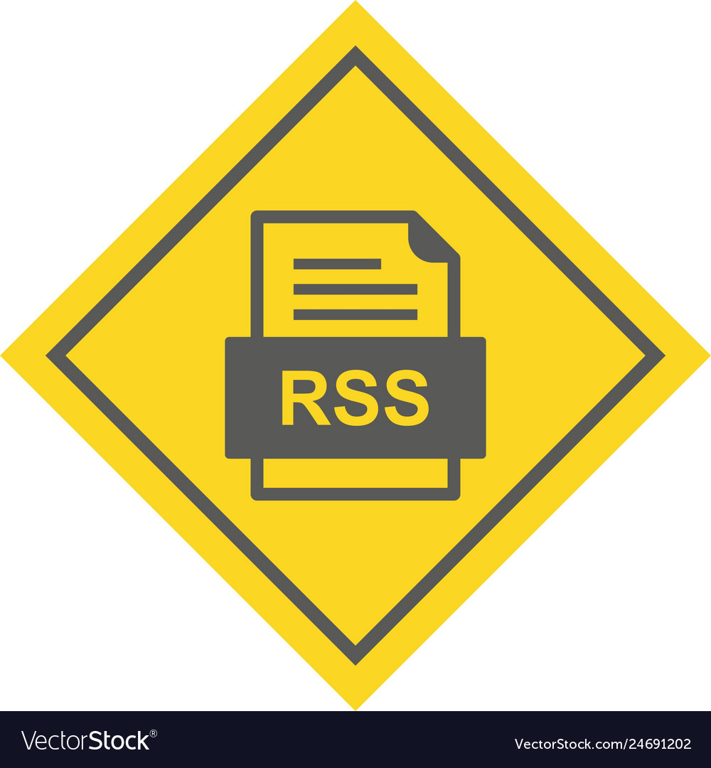 Rss file document icon Royalty Free Vector Image