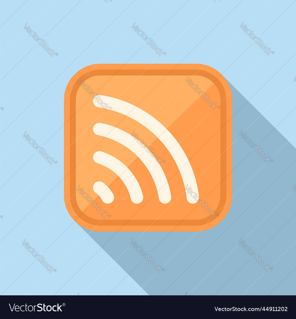 Stream icon flat computer interface Royalty Free Vector