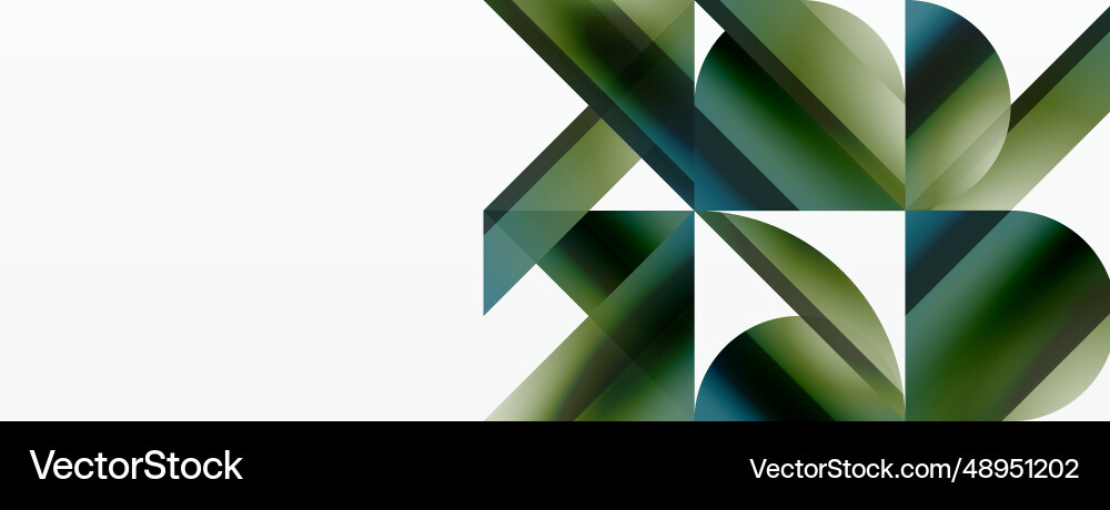 Vivid gradient triangles and circles on white Vector Image