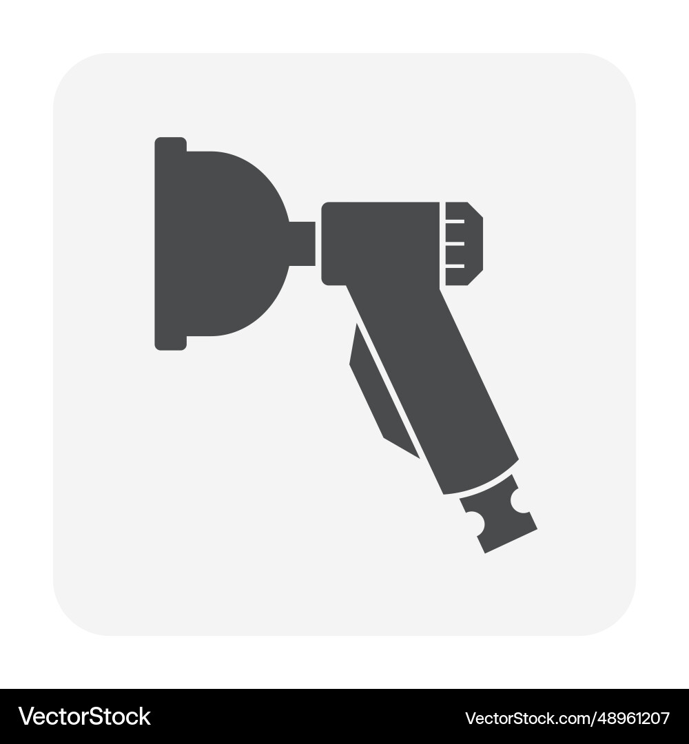 Air gun spraying icon black silhouette Royalty Free Vector