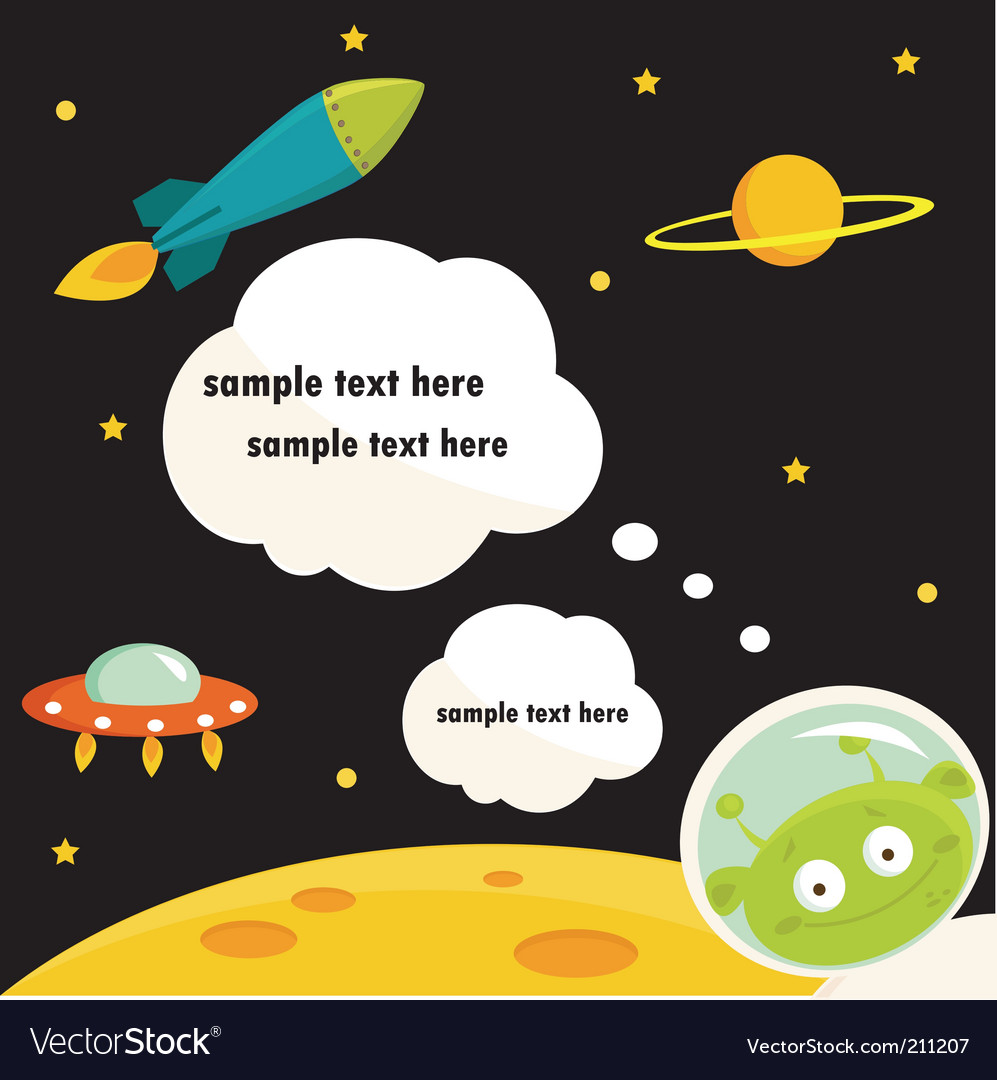 Alien background Royalty Free Vector Image - VectorStock