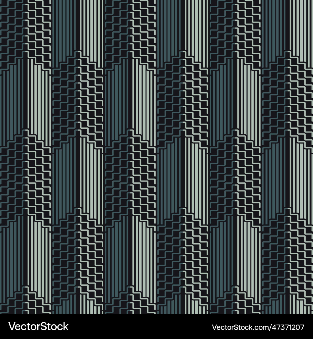Black gray and viridian urban striped pattern Vector Image