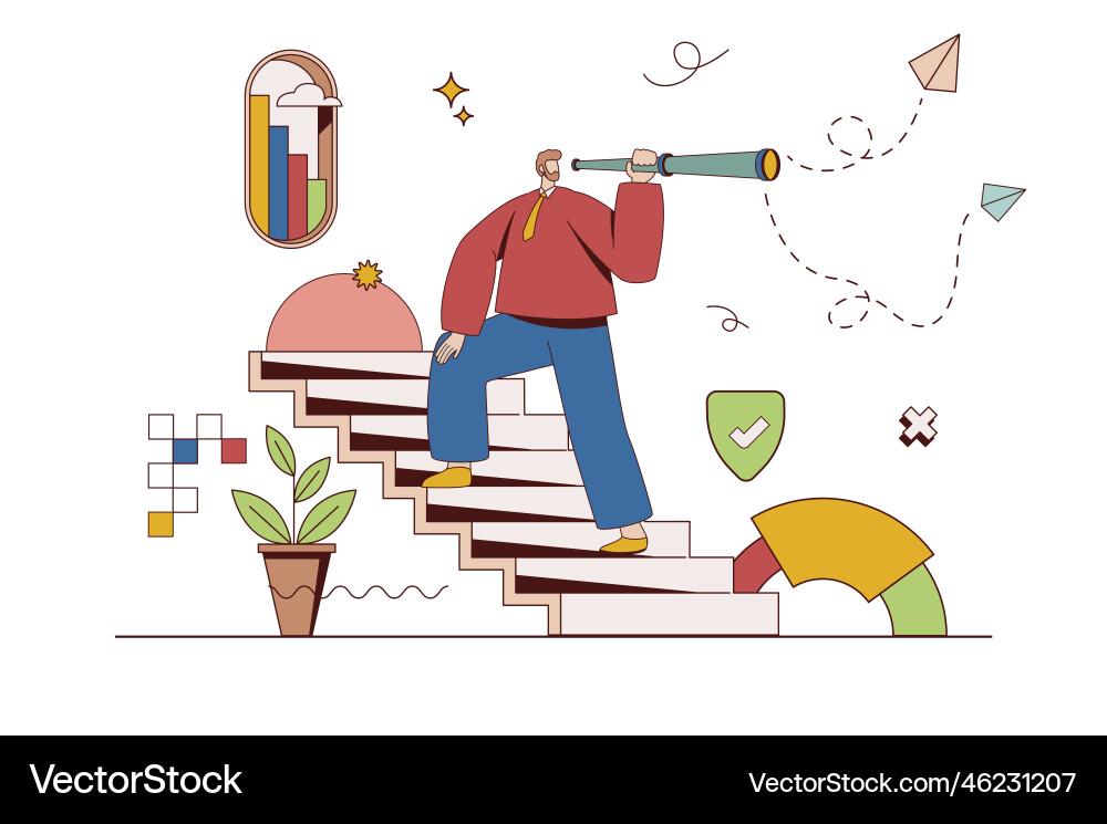 Career opportunity concept with character Vector Image