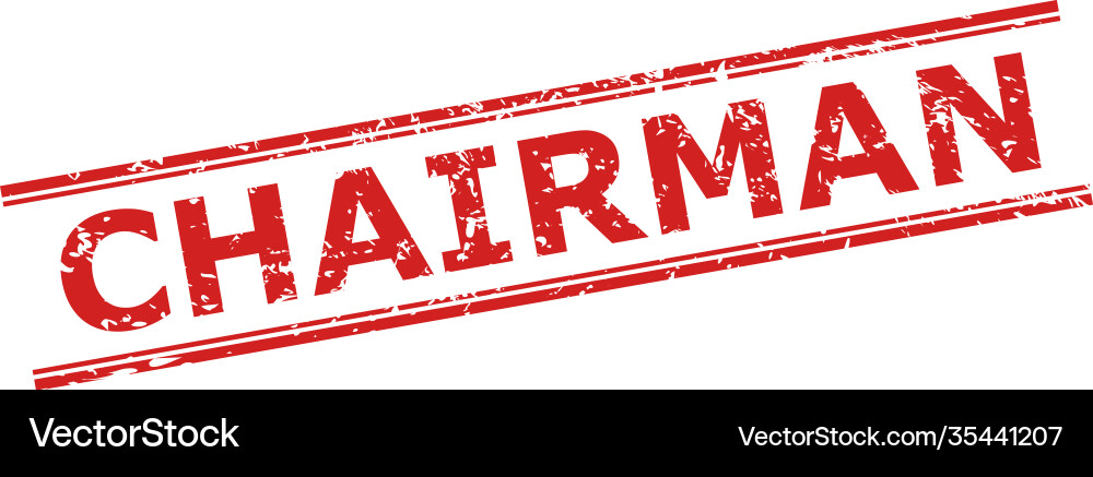 Chairman stamp with grunge surface and double Vector Image