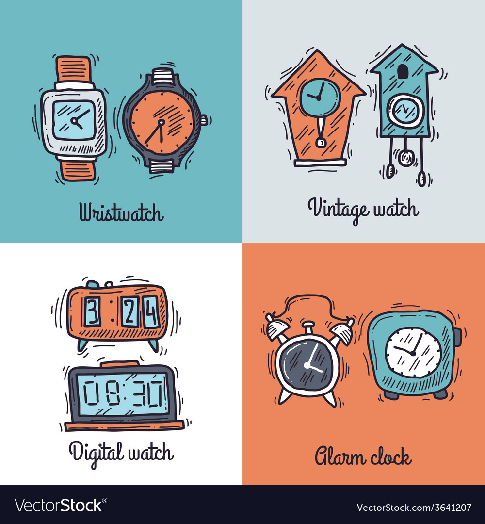 Clock design concept Royalty Free Vector Image
