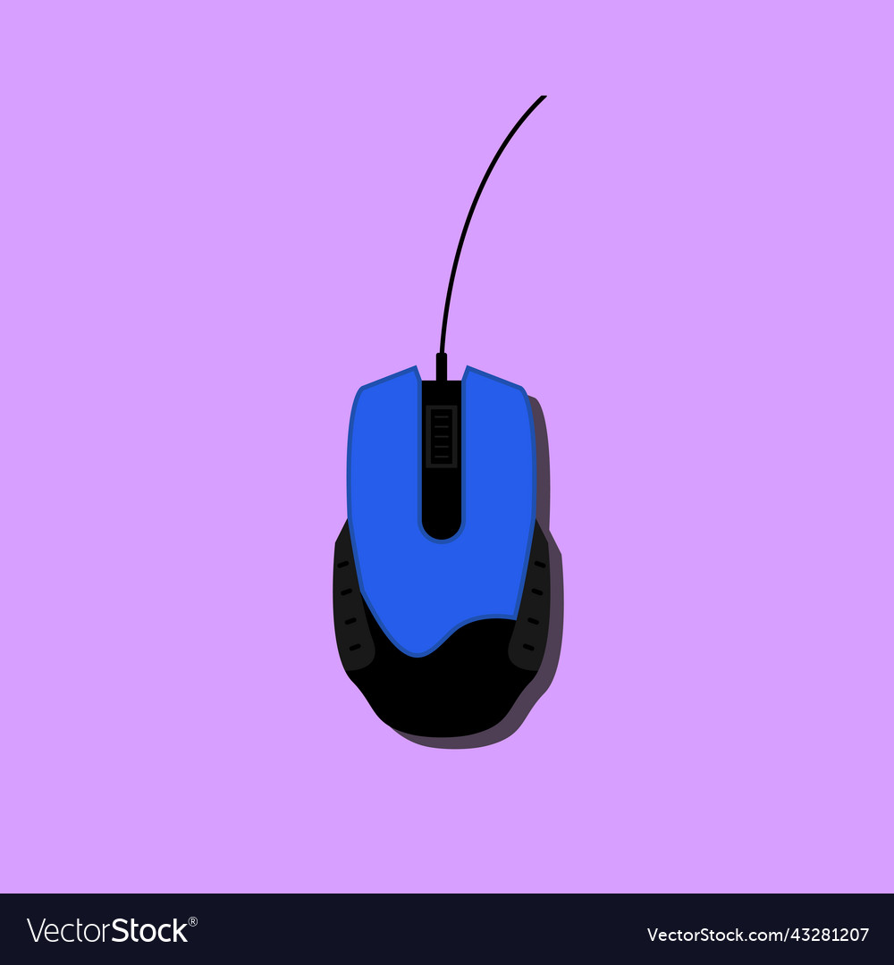 Computer mouse flat icon Royalty Free Vector Image