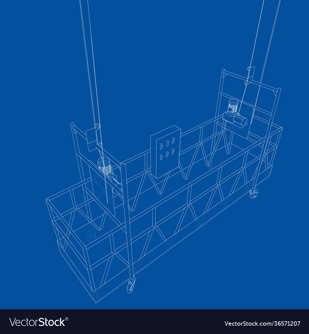 Empty construction elevator Royalty Free Vector Image