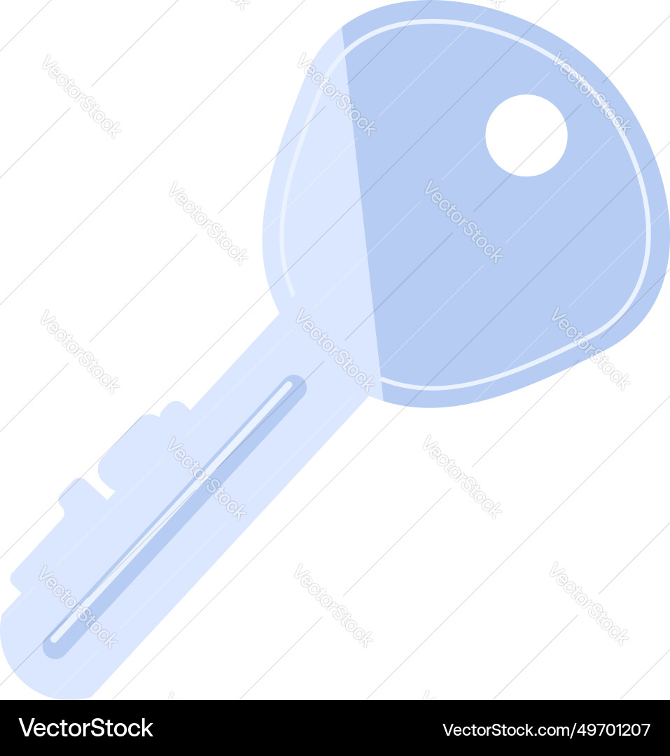 Flat metal waste door lock key icon Royalty Free Vector