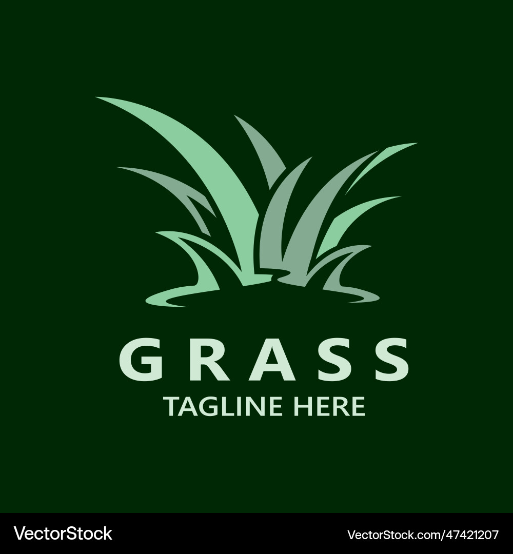 Grass logo image plant nature logo design template