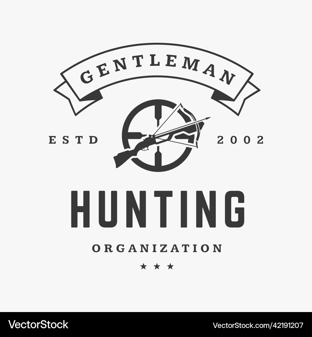 Hunting crossbow arrows shooting target wild Vector Image
