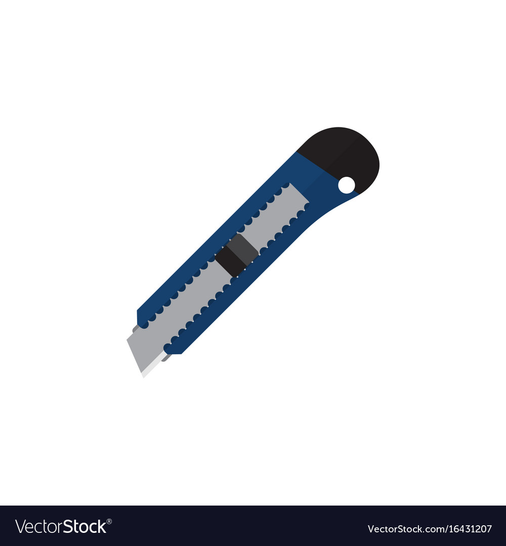 Isolated cutter flat icon knife element Royalty Free Vector
