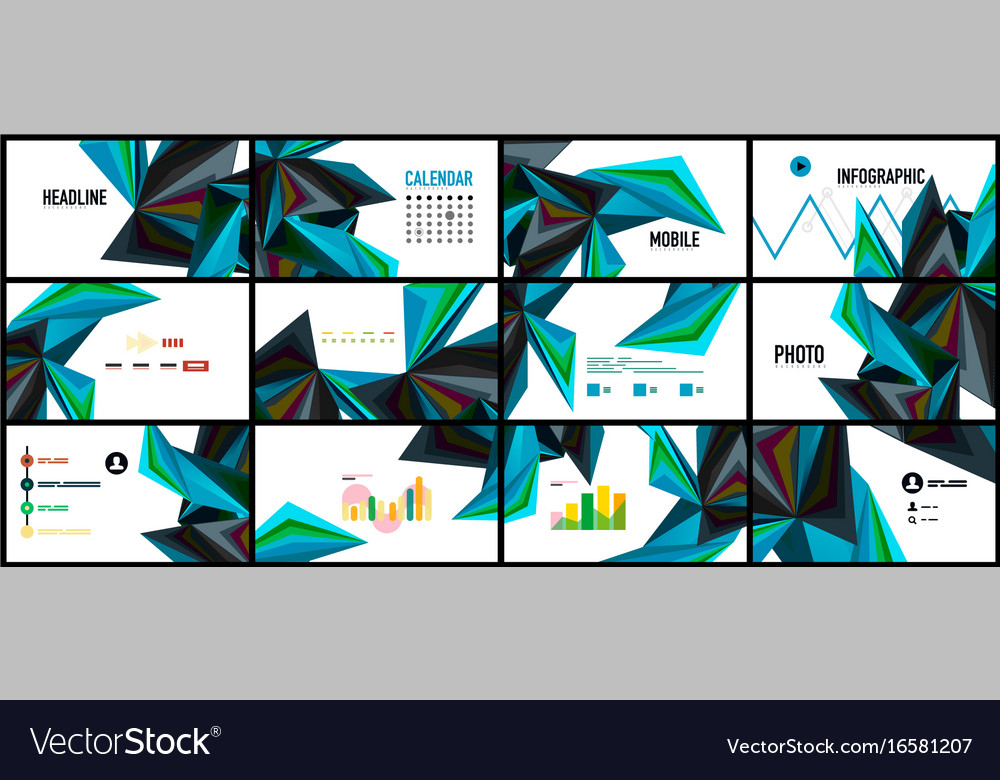 Modern triangle presentation template Royalty Free Vector