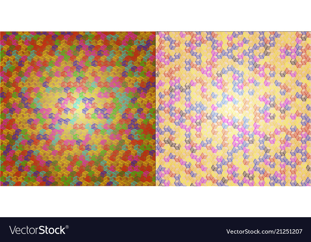 Set of abstract triangle pattern background Vector Image