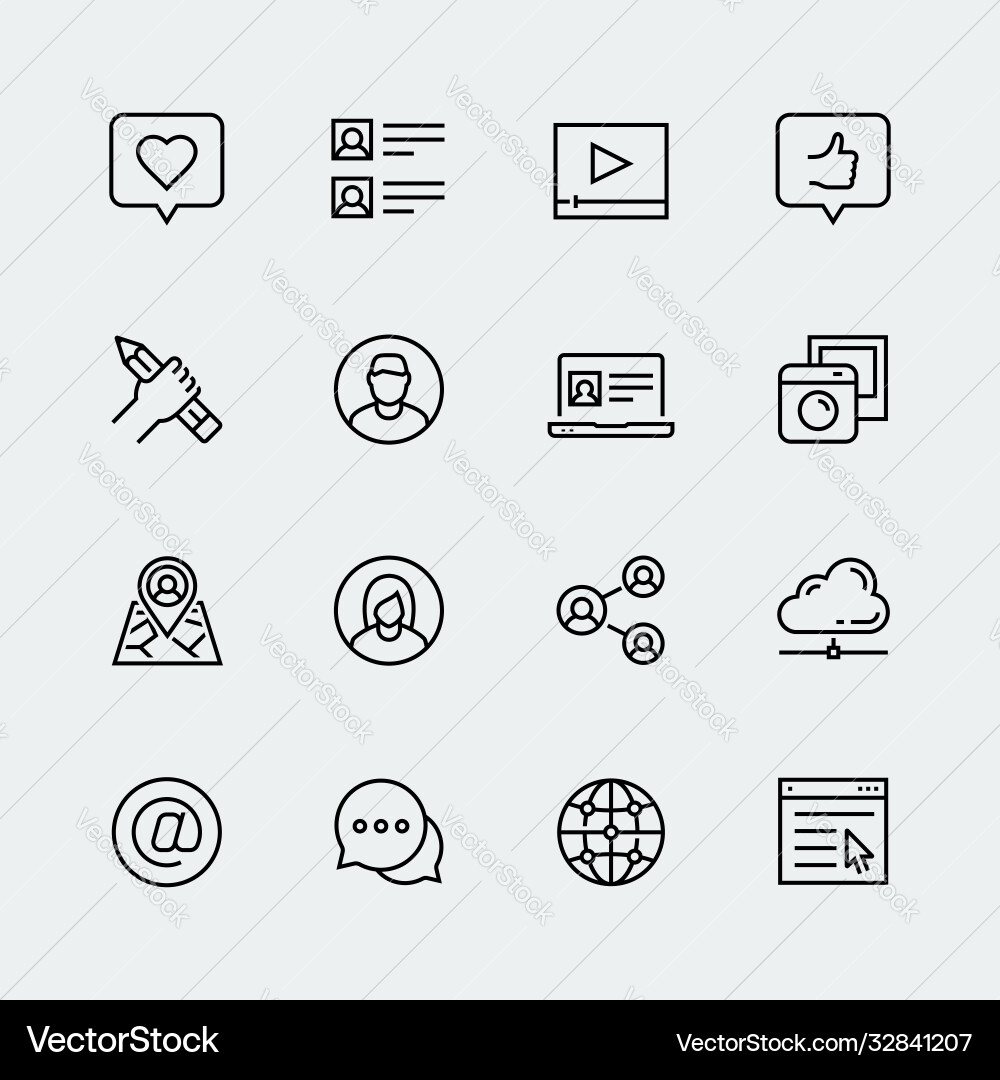 Social media communication and personal profile Vector Image