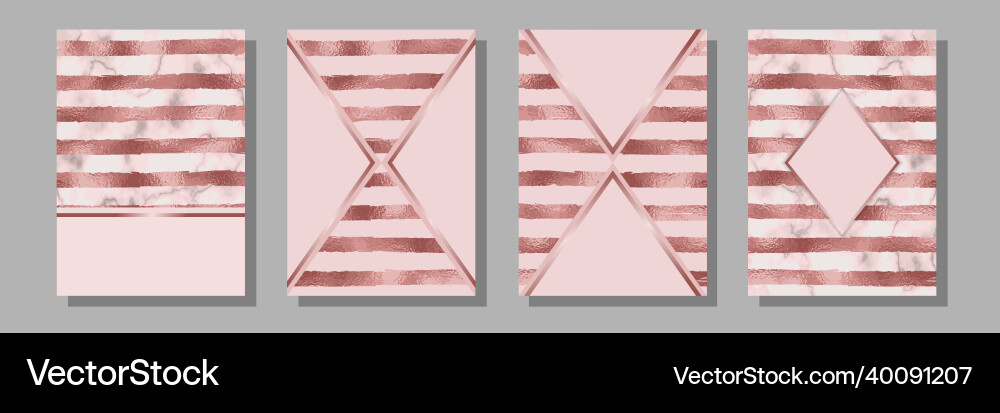 Stripe from foil templates set for greeting cards Vector Image