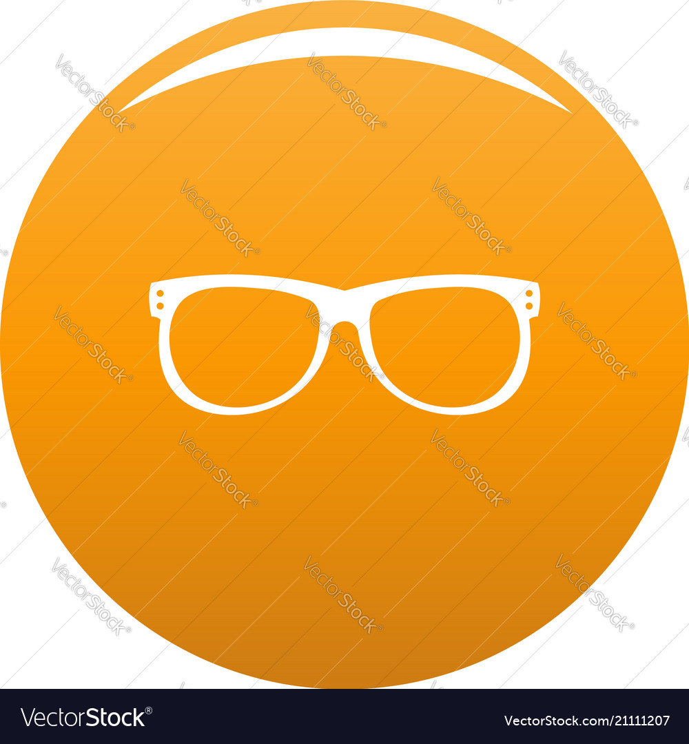 Vision icon orange Royalty Free Vector Image - VectorStock