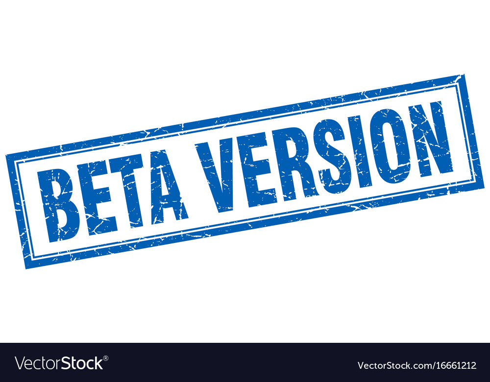 Beta version square stamp Royalty Free Vector Image Beta version square stamp Royalty Free Vector Image